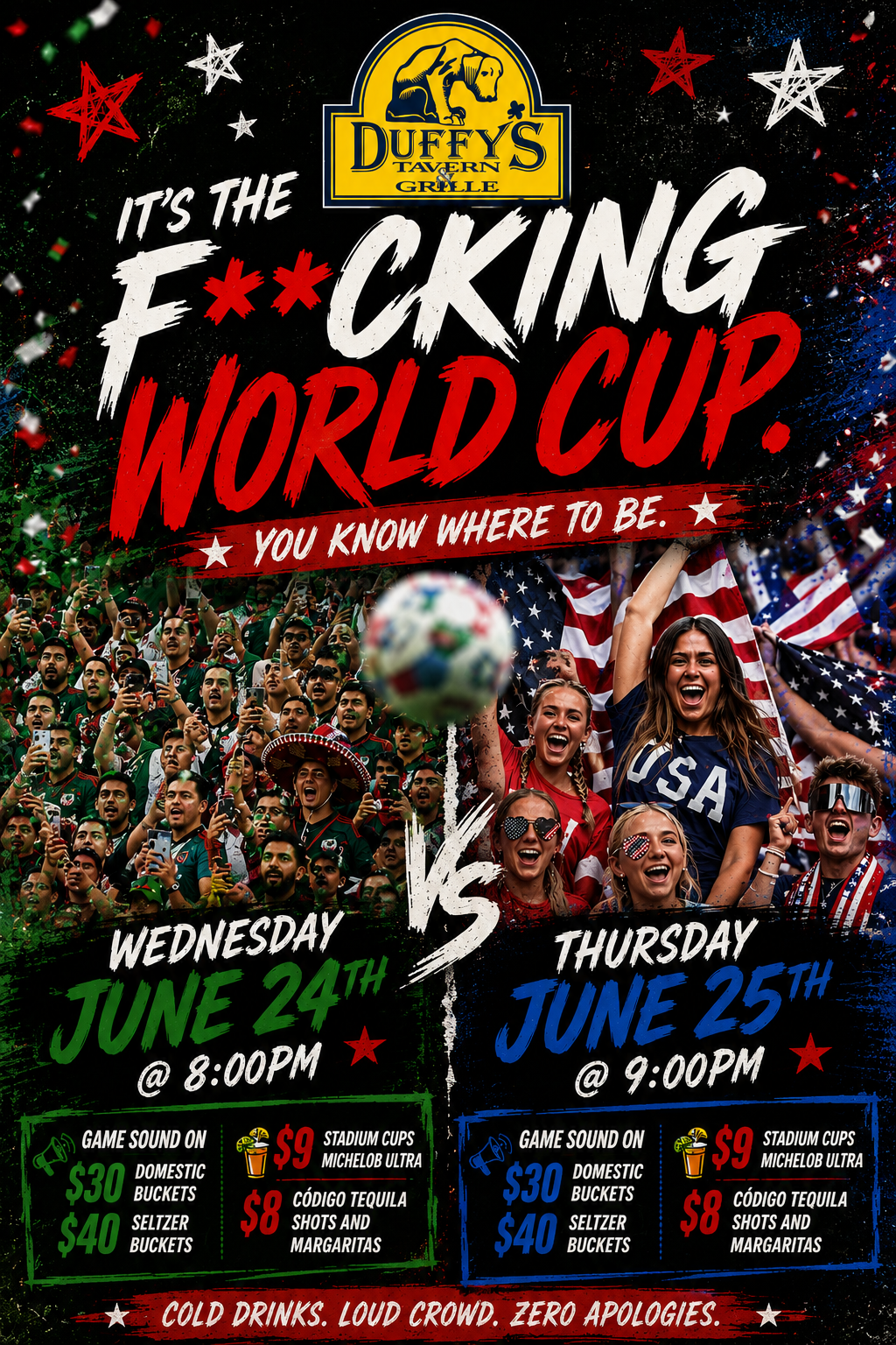 June 24–25, 2026 | World Cup Watch Parties at Duffy's - Duffy's Tavern ...